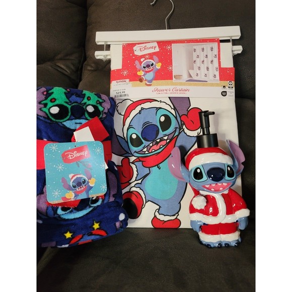 Disney | Bath | Disney Stitch Bathroom Set Of 3 | Poshmark